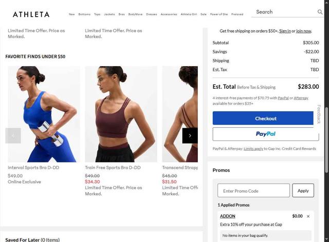 Athleta Promo Codes (13 Verified) - 50% Off w/Code Sep 2025