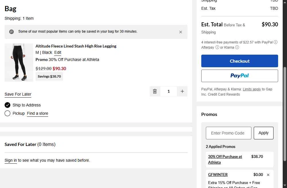 Athleta Promo Codes - 20% Off (6 Verified) Dec 2025