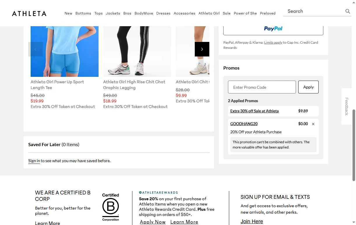 Athleta Promo Codes (11 Verified) - 20% Off w/Code Oct 2025