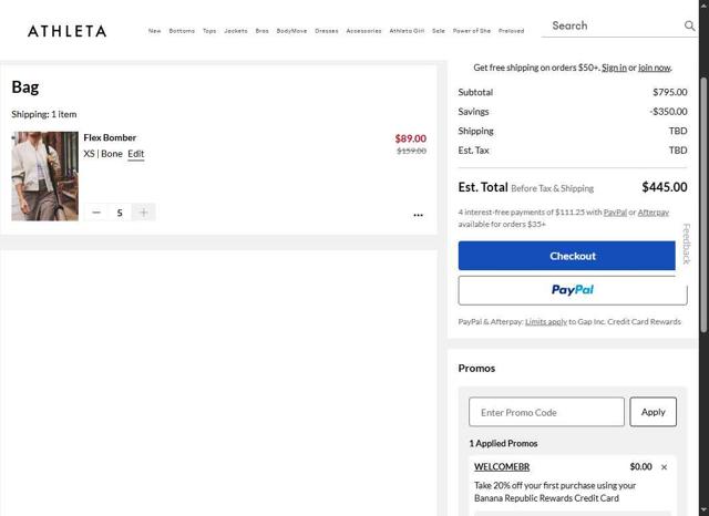 Athleta Promo Codes (10 Verified) - 50% Off w/Code Sep 2025