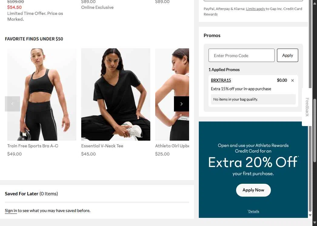 Athleta Promo Codes - 20% Off (11 Verified) Nov 2025