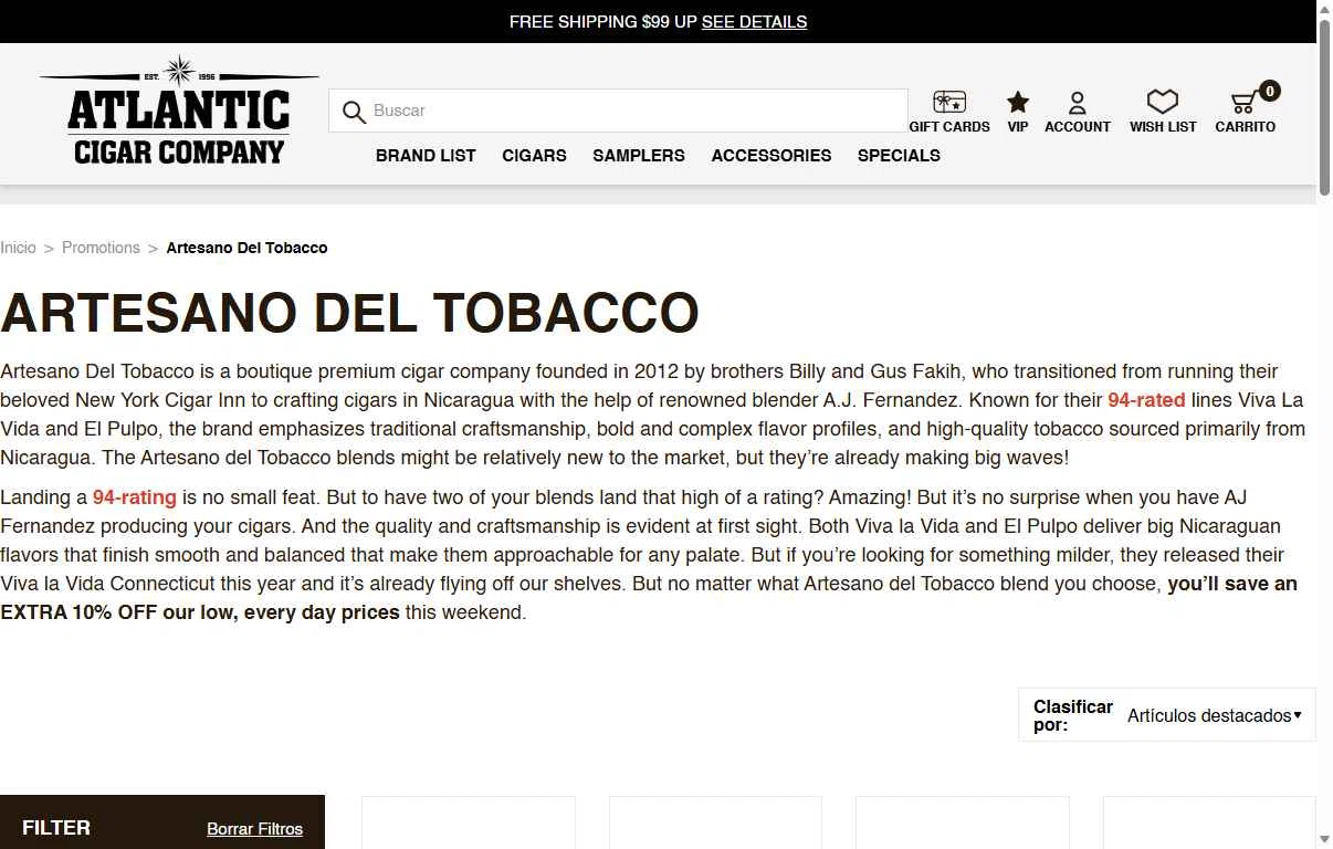 Atlantic Cigar Promo Codes - 20% Off Coupons Jan 2026