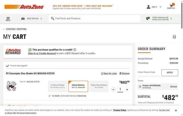 AutoZone Promo Codes (2 Verified) - 20% Off w/Code Jun 2025