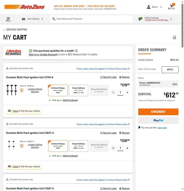 AutoZone Promo Codes (2 Verified) - 20% Off w/Code Jul 2025