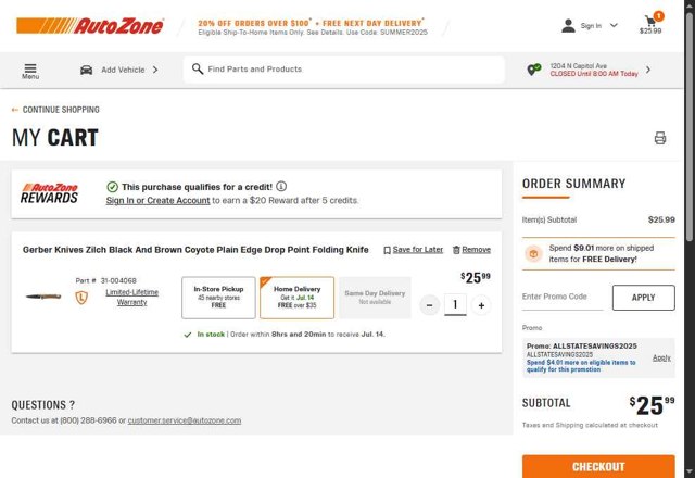 AutoZone Promo Codes (2 Verified) - 20% Off w/Code Jul 2025