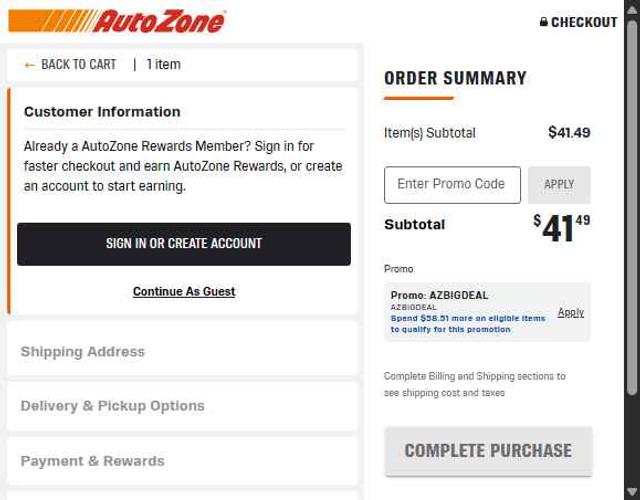 AutoZone Promo Codes (2 Verified) - 20% Off w/Code Sep 2025