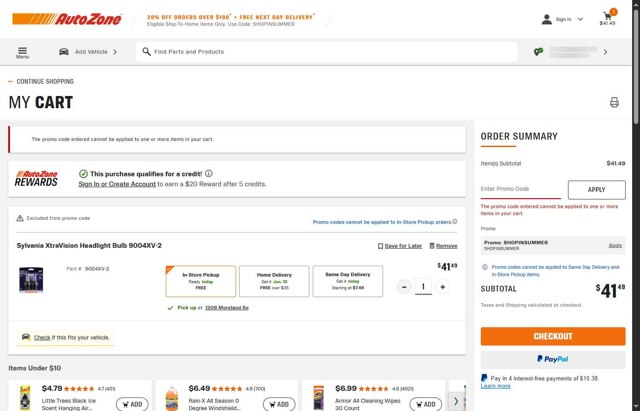 AutoZone Promo Codes (4 Verified) - 20% Off w/Code Jun 2025