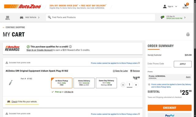 AutoZone Promo Codes (2 Verified) - 20% Off w/Code Sep 2025