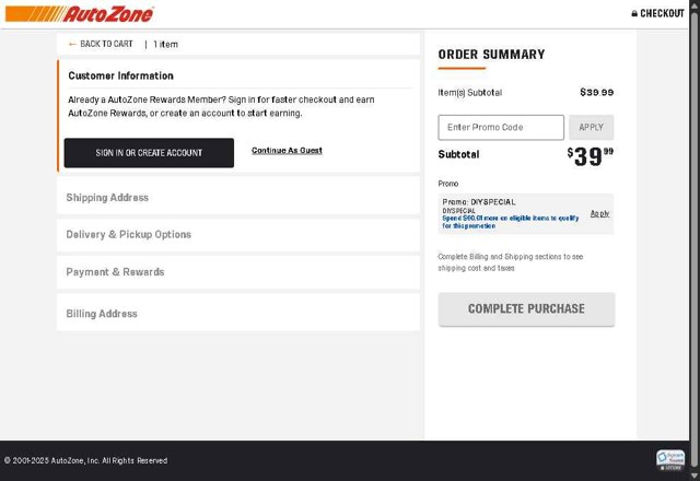AutoZone Promo Codes (2 Verified) - 20% Off w/Code Jun 2025