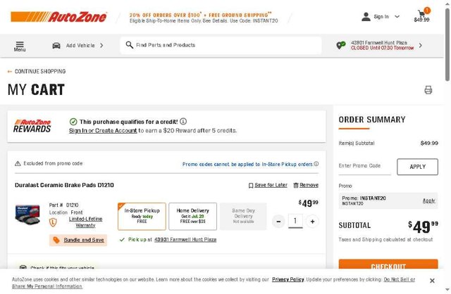 AutoZone Promo Codes (3 Verified) - 20% Off w/Code Aug 2025