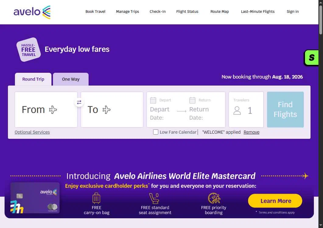 Avelo Airlines Promo Code - 45% Off (Verified) Feb 2026