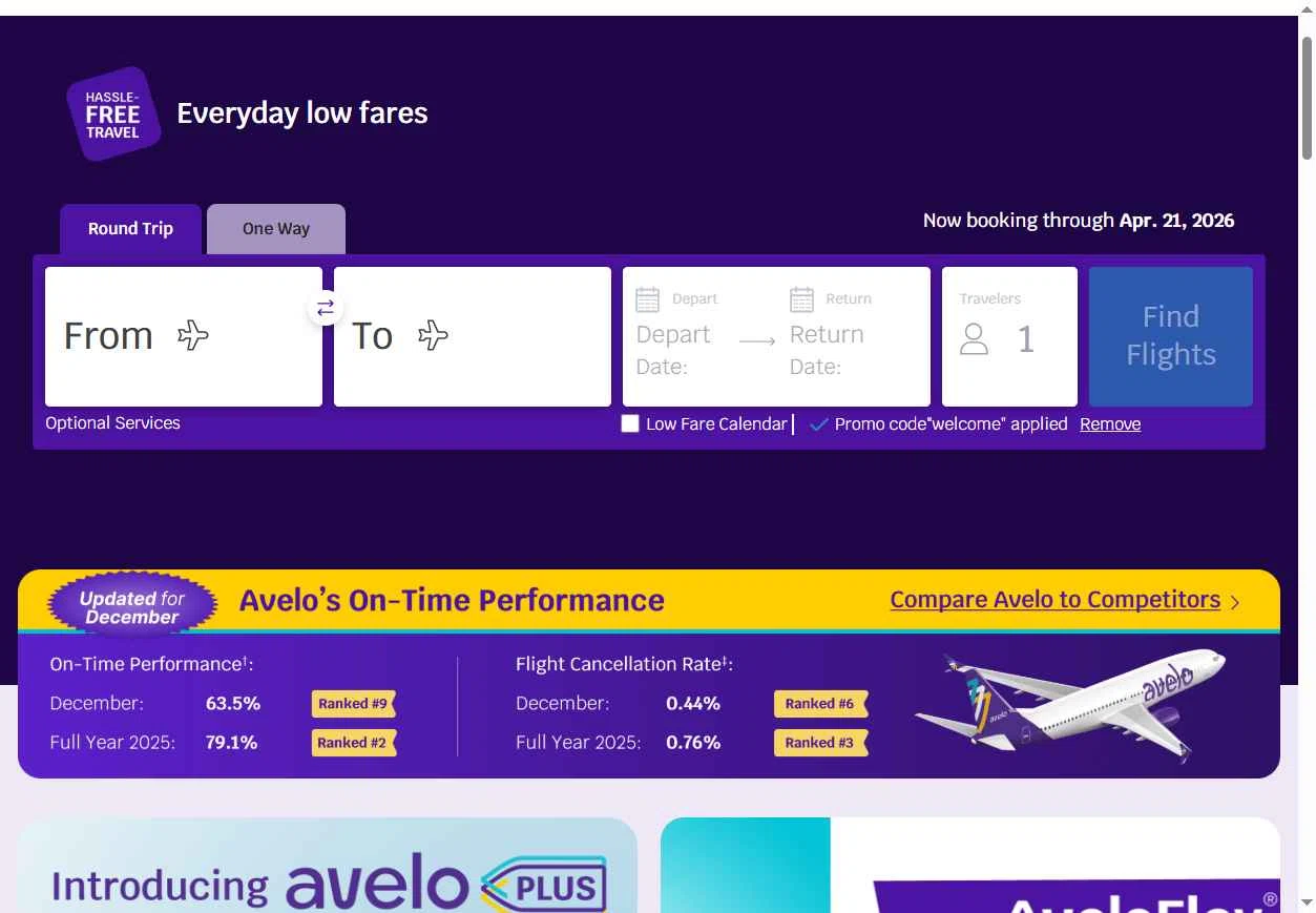 Avelo Airlines Promo Code - 40% Off (Verified) Jan 2026