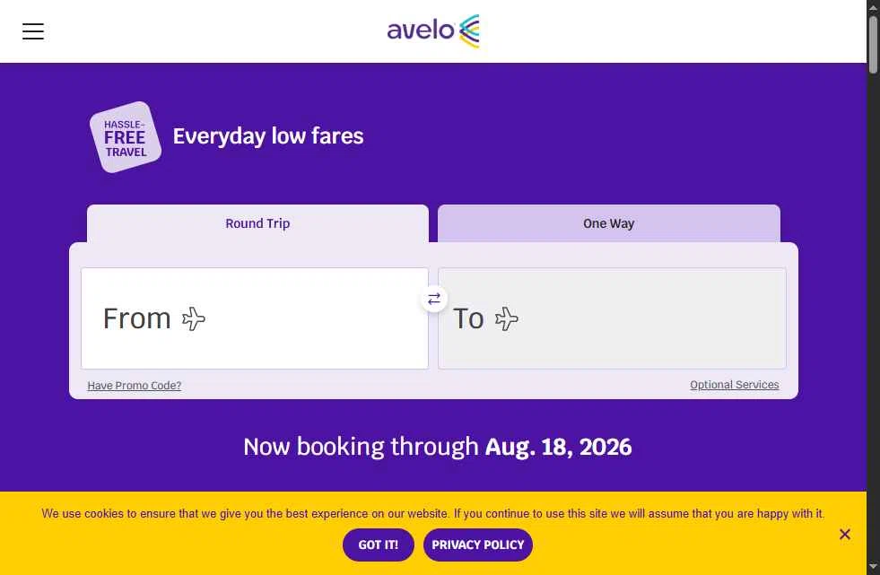 Avelo Airlines Promo Code - 45% Off (Verified) Feb 2026