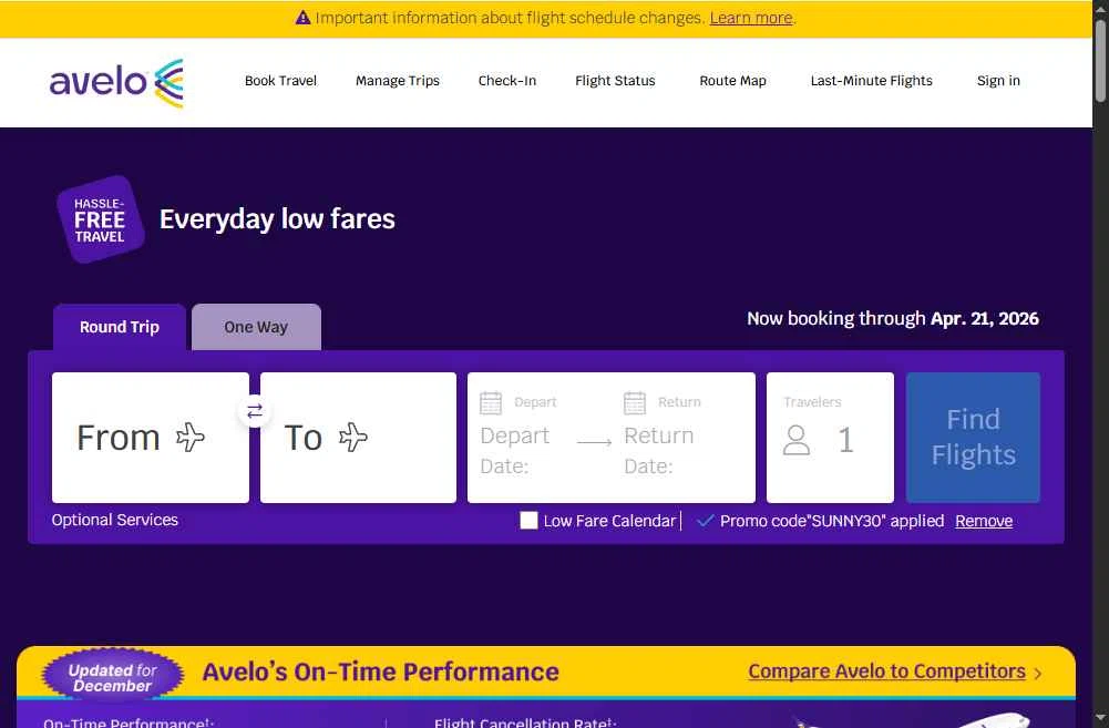 Avelo Airlines Promo Code - 40% Off (Verified) Jan 2026