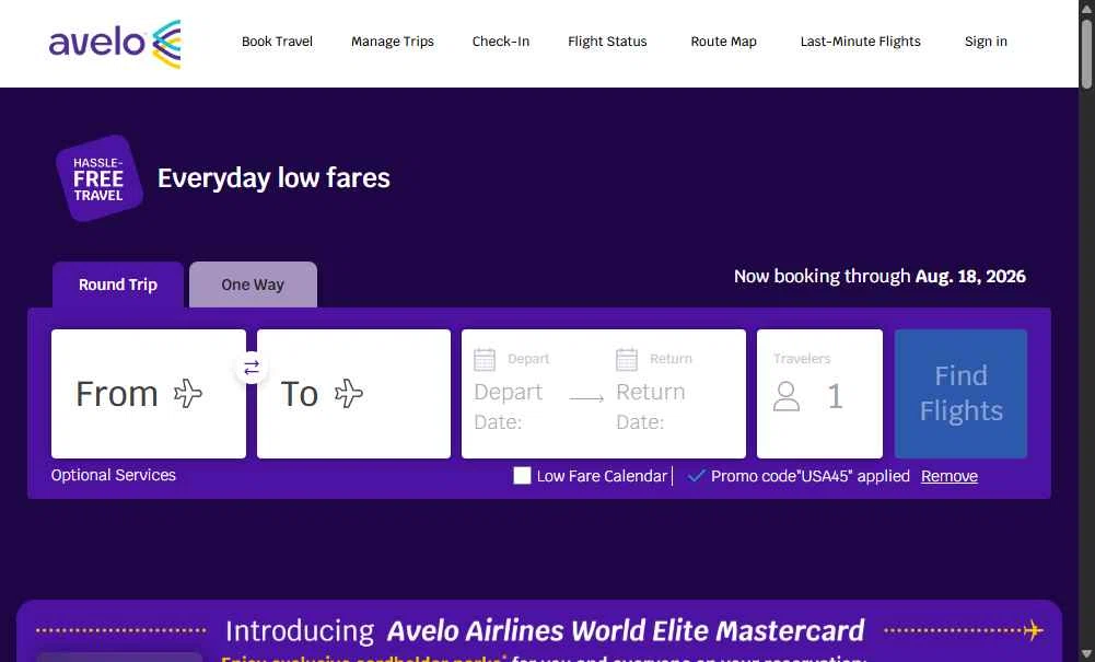 Avelo Airlines Promo Code - 45% Off (Verified) Feb 2026
