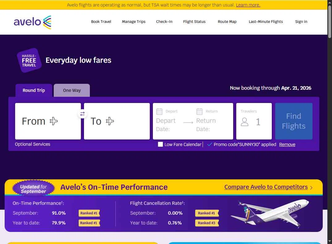 Avelo Airlines Promo Codes (23 Verified) - 40% Off Nov 2025