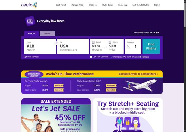 Avelo Airlines Promo Codes (23 Verified) - 30% Off Sep 2025