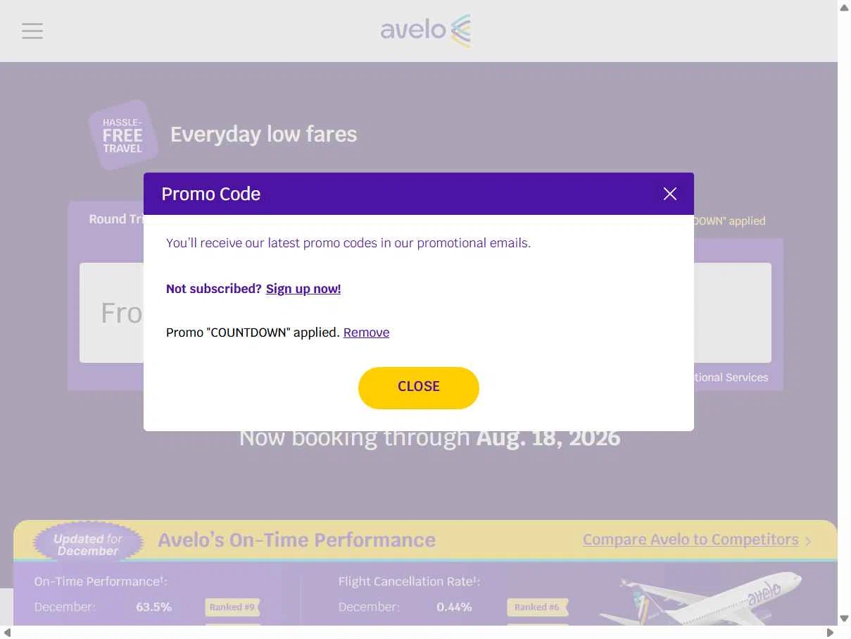 Avelo Airlines Promo Code - 45% Off (Verified) Feb 2026