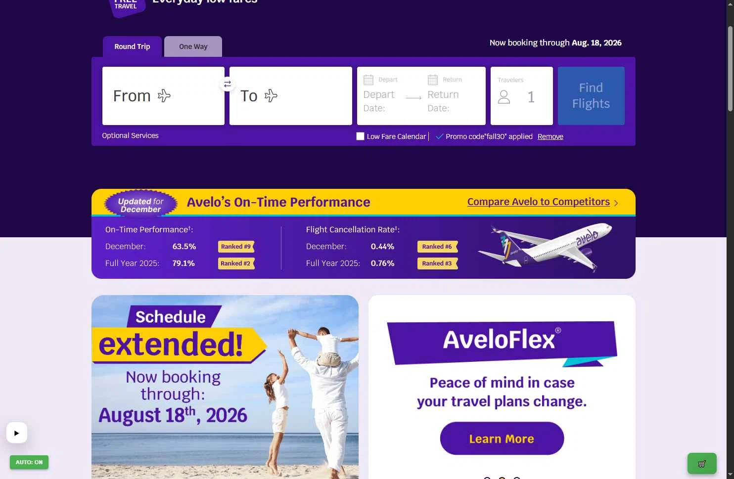 Avelo Airlines Promo Code - 45% Off (Verified) Feb 2026