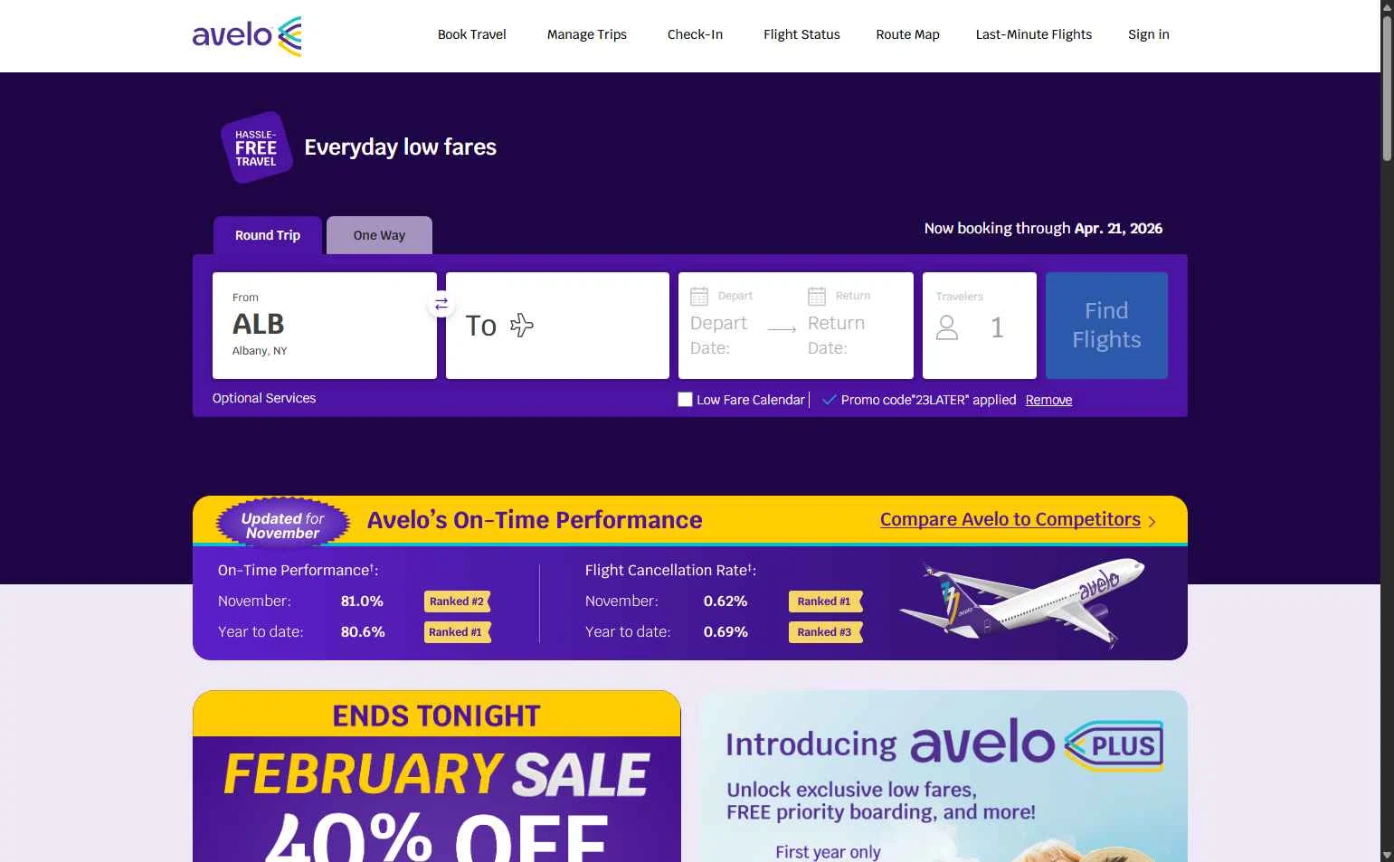 Avelo Airlines Promo Code - 40% Off (Verified) Jan 2026