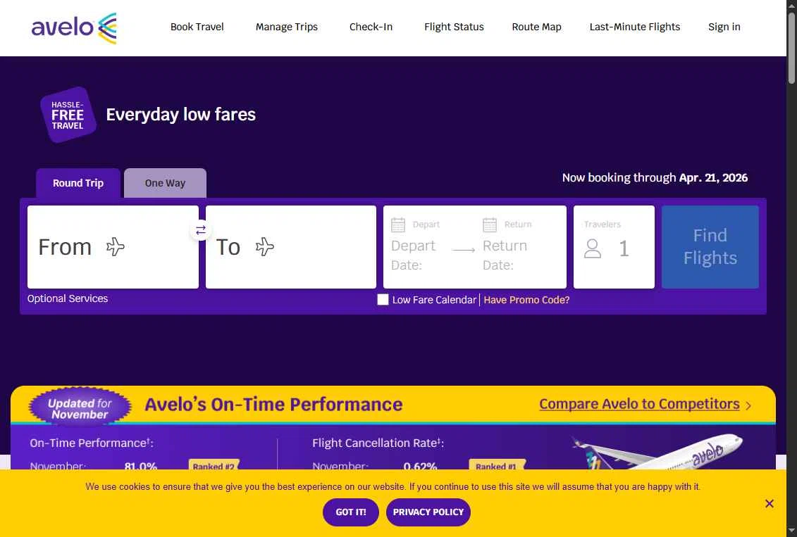 Avelo Airlines Promo Code - 40% Off (Verified) Dec 2025