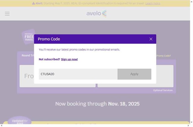 Avelo Airlines Promo Codes (9 Verified) - $20 Off May 2025