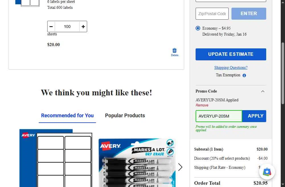 Avery Promo Codes - 10% Off (17 Verified) Feb 2026