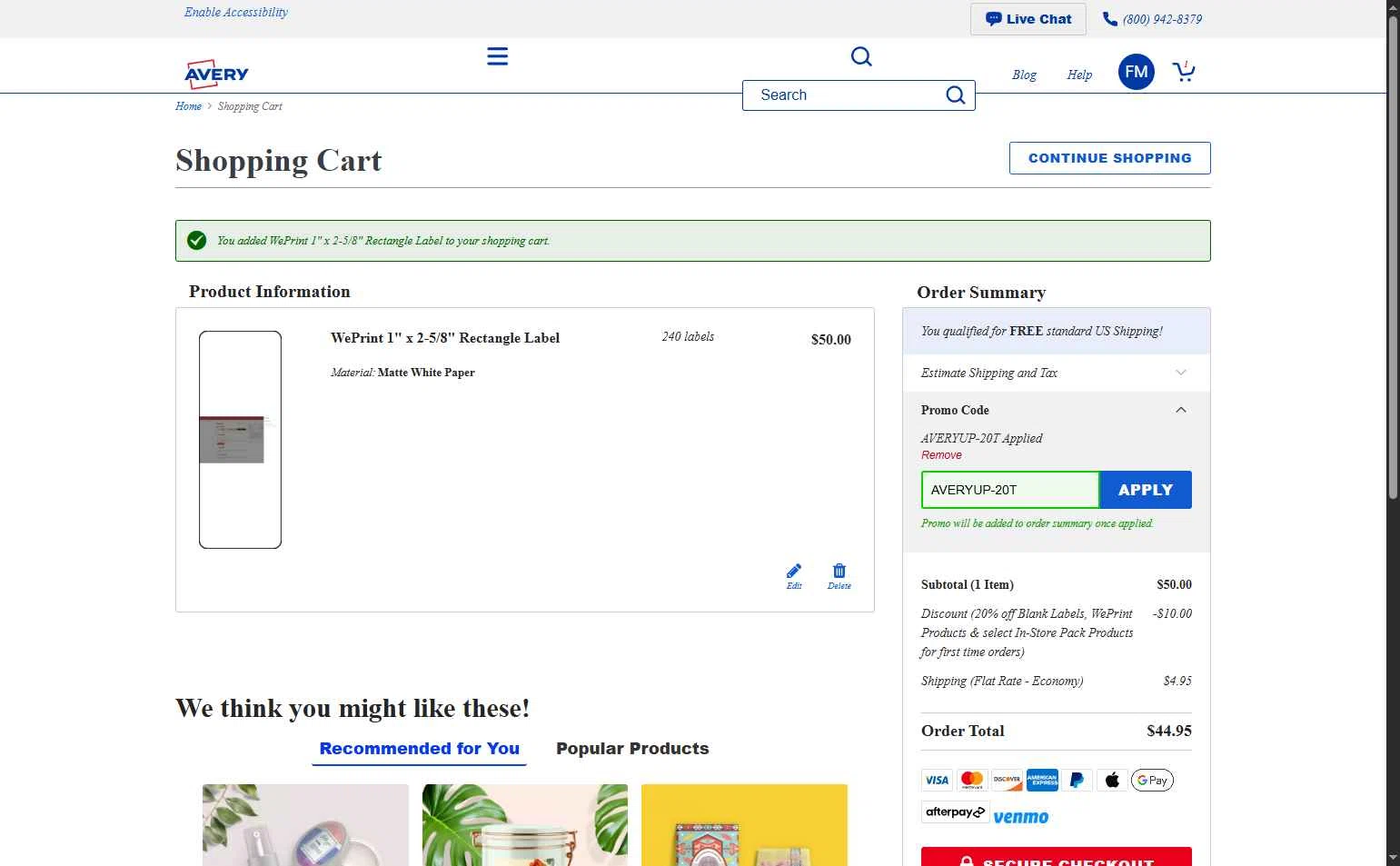 Avery Promo Codes - 20% Off (17 Verified) Dec 2025