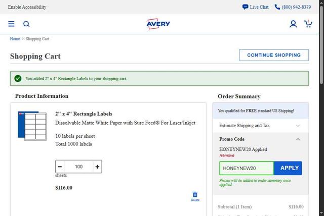 Avery Discount Codes - 20% Off (18 Verified) Oct 2025