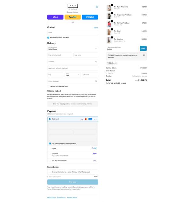 AYR Discount Codes - $15 Off (6 Verified) Oct 2025