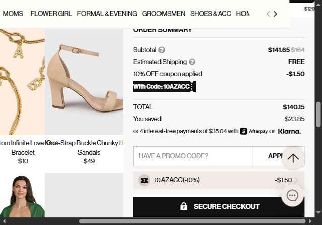 Azazie Promo Codes (4 Verified) - 10% Off Sitewide Jun 2025