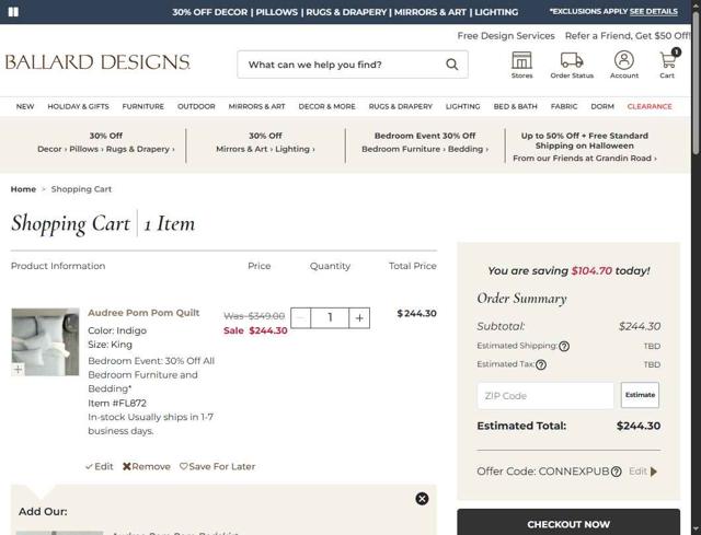 Ballard Designs Promo Codes - 30% Off Oct 2025