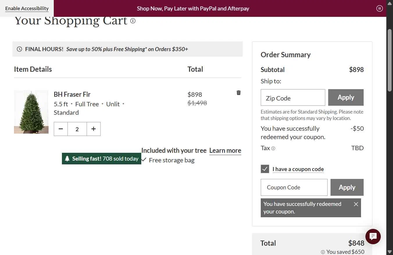 Balsam Hill Promo Codes - $50 Off (20 Verified) Dec 2025
