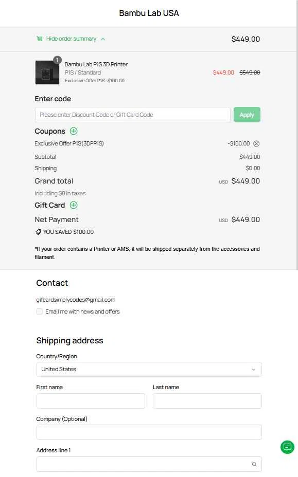 Bambu Lab Promo Codes - 15% Off Coupons Nov 2025