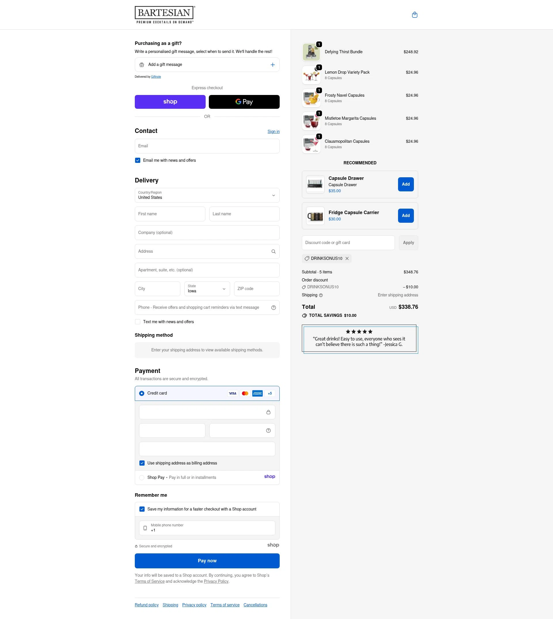 Bartesian Promo Codes - 15% Off (2 Verified) Dec 2025