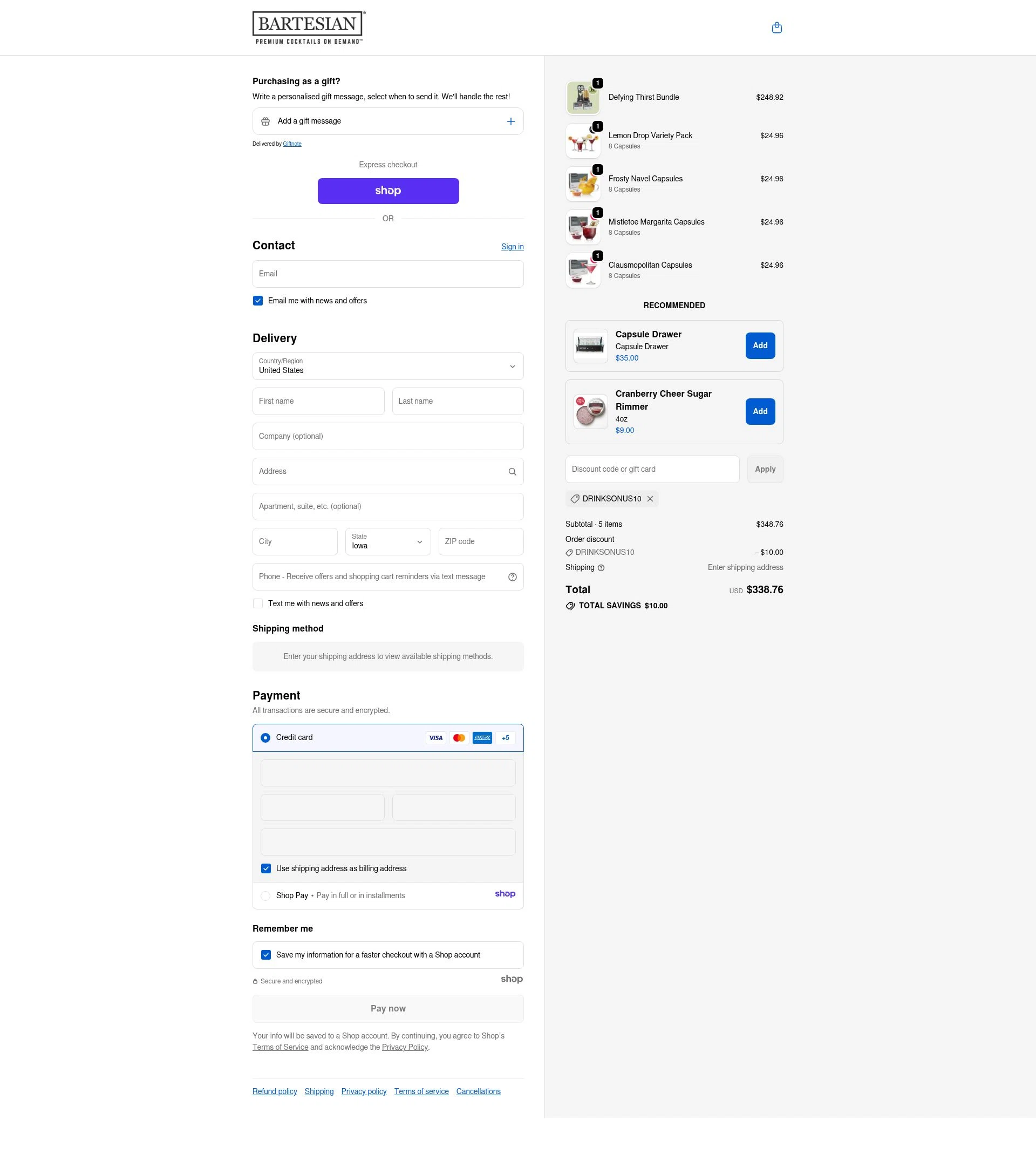 Bartesian Promo Codes - 15% Off (2 Verified) Dec 2025