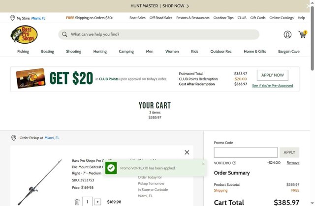 Bass Pro Shops Promo Codes (2 Verified) - $20 Off Sep 2025