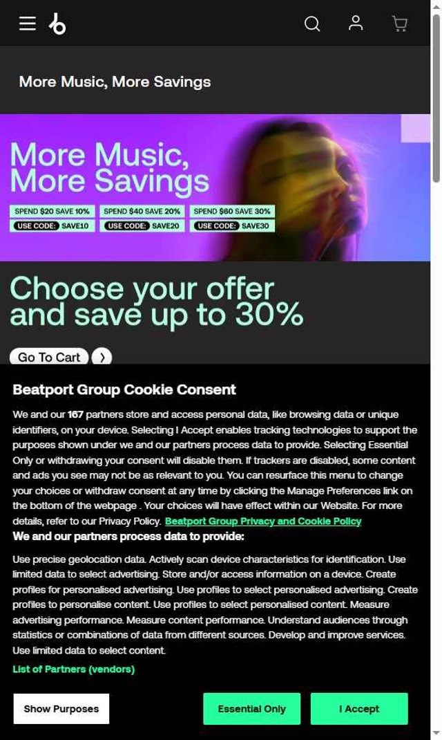 Beatport Promo Codes (3 Verified) - 30% Off w/Code Jun 2025