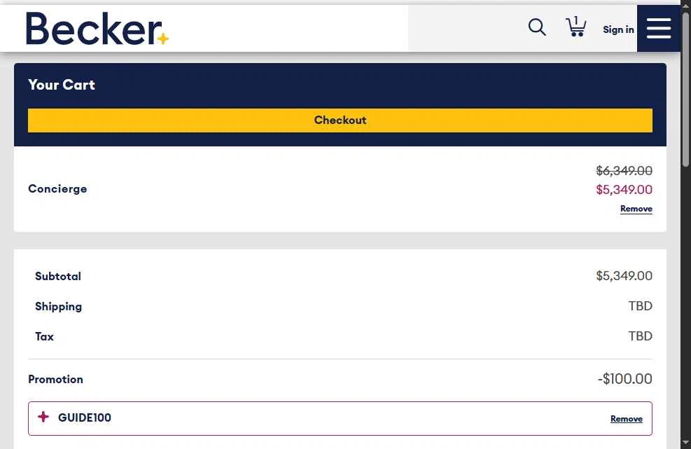 Becker Discount Codes - $100 Off (3 Verified) Oct 2025