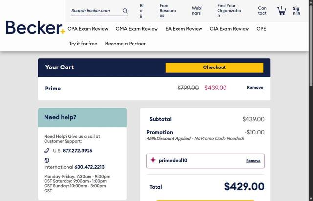 Becker Discount Codes - $100 Off (3 Verified) Sep 2025
