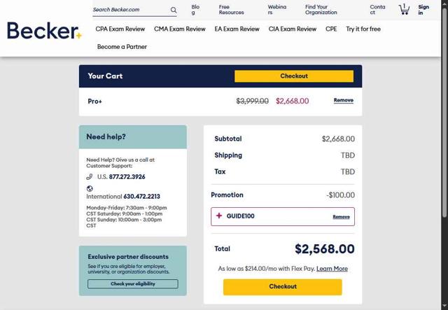 Becker Discount Codes - $100 Off (3 Verified) Oct 2025