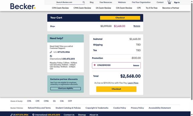 Becker Discount Codes - $100 Off (3 Verified) Sep 2025