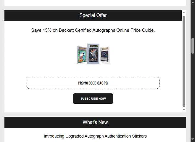 Beckett Promo Codes - 15% Off (3 Verified) Dec 2025