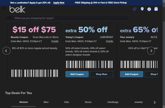 Belk Discount Codes - 20% Off (5 Verified) Sep 2025
