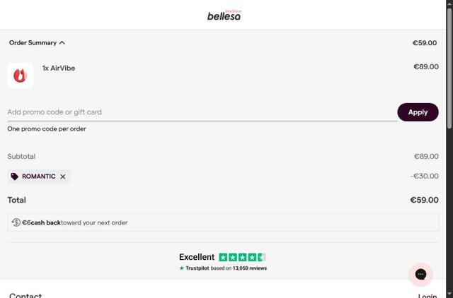 Bellesa Boutique Promo Codes - 30% Off Oct 2025