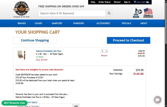 Best Cigar Prices Promo Code (3 Verified) - $20 Off May 2025