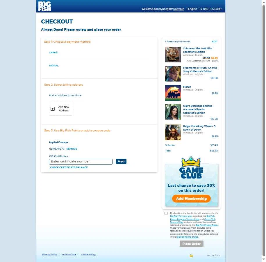 Big Fish Games Promo Code - 70% Off (3 Verified) Jan 2026