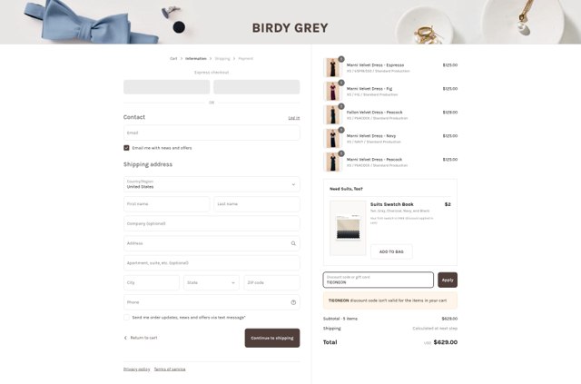 Birdy Grey Discount Codes (2 Verified) - 20% Off Apr 2025