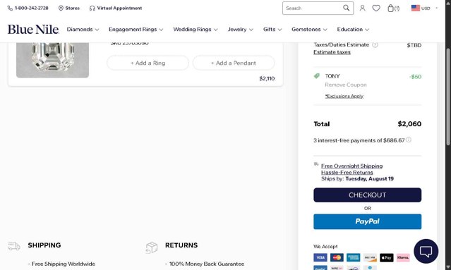 Blue Nile Promo Codes - $10 Off (6 Verified) Sep 2025