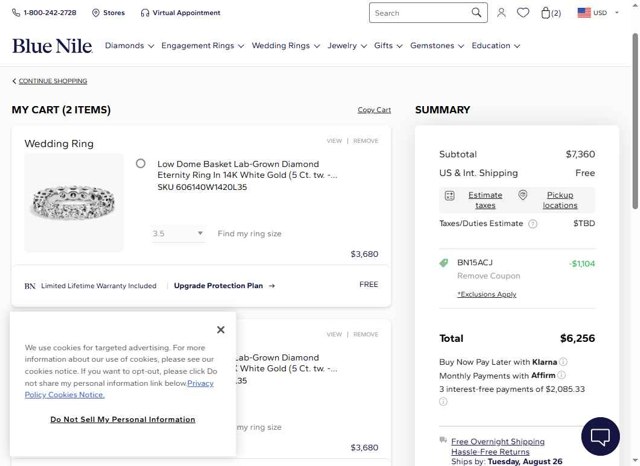 Blue Nile Promo Codes - $10 Off (6 Verified) Sep 2025